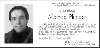 Traueranzeigen von Michael Plunger | Trauer.bz